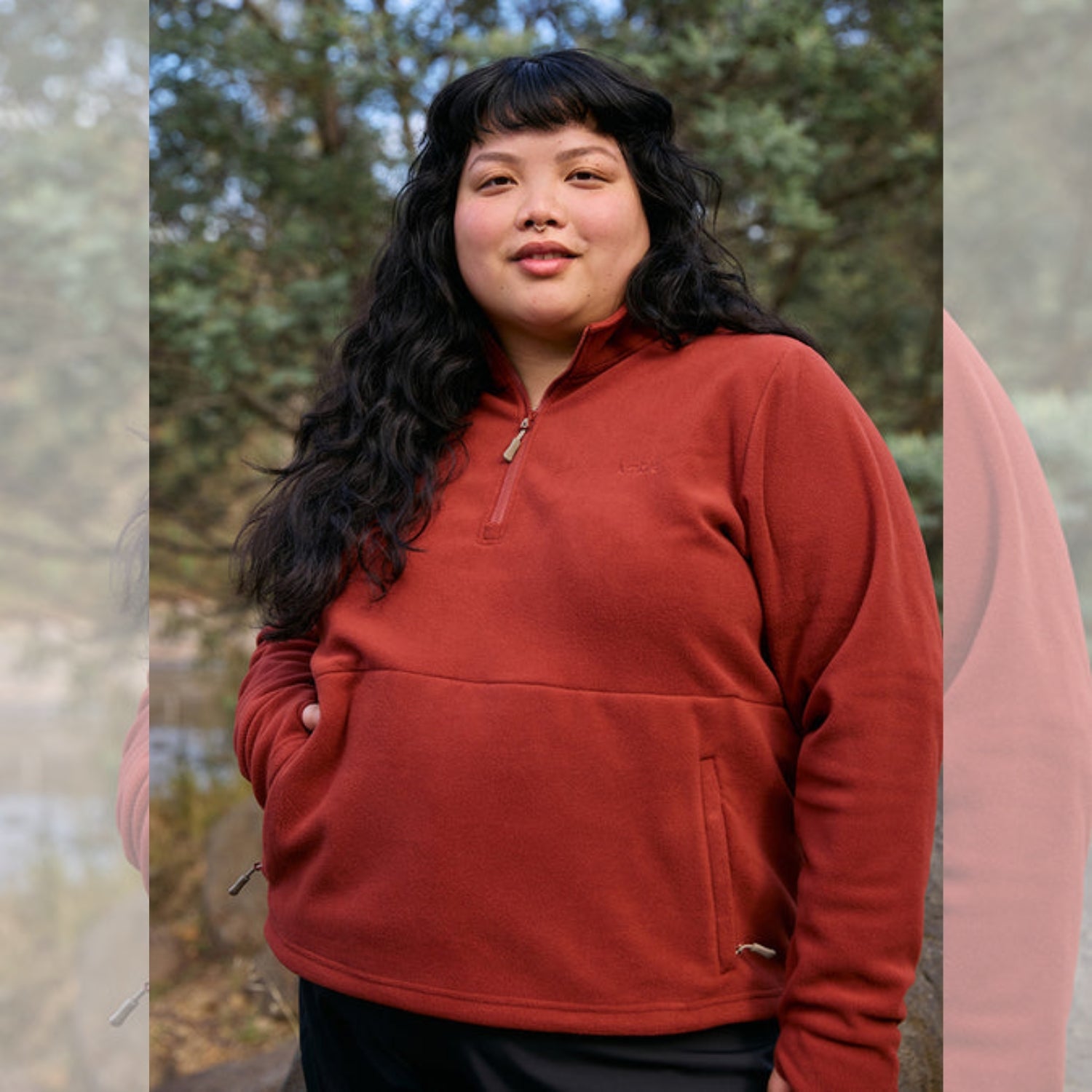 Plus Size Fleece - Amble Sugarloaf Terracotta Sizes 3XL-5XL | Plus Outdoor