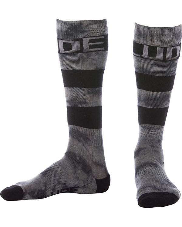 Elude Tie Dye Merino Wool Ski Socks in Monument – Stylish Comfort