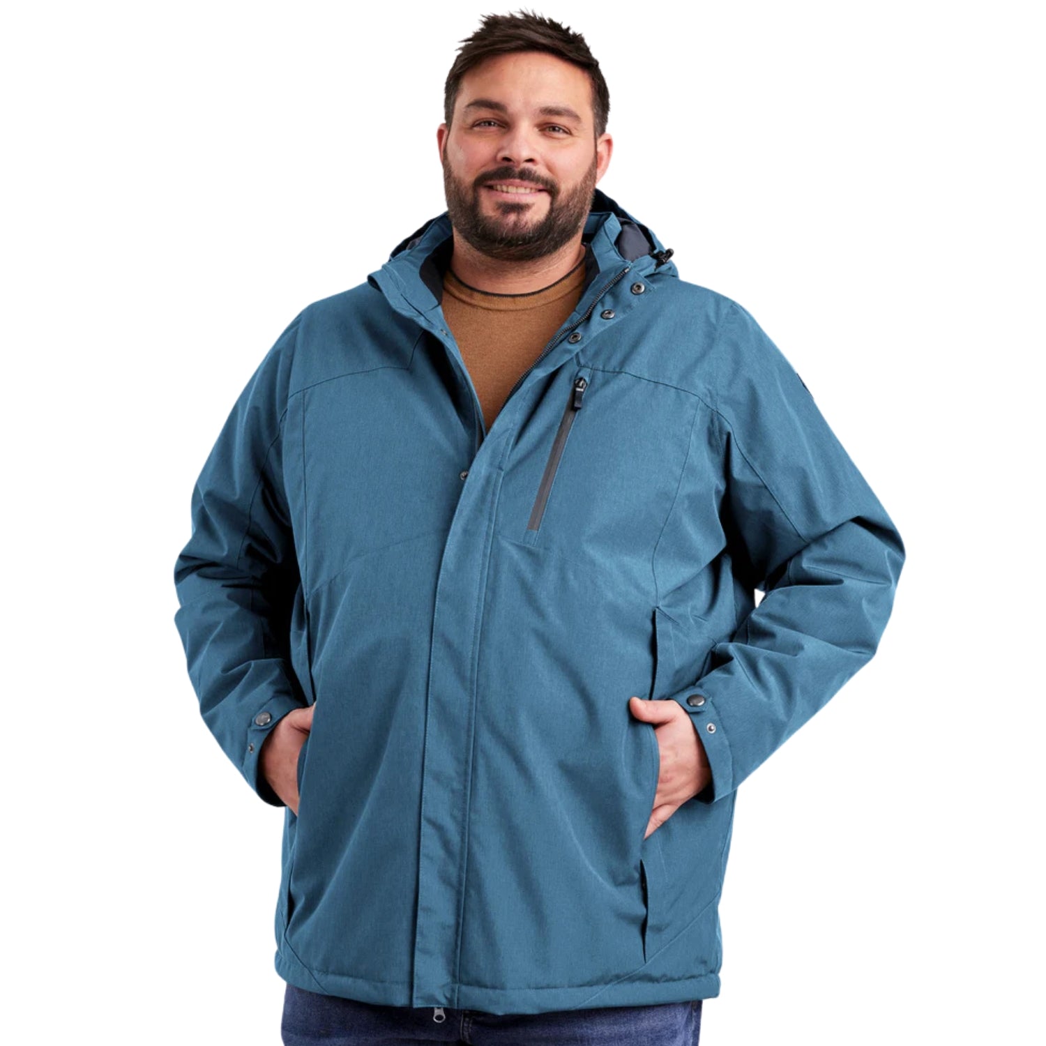 Stoy Alec Mens Plus Size Jacket Storm Blue Size 6XL